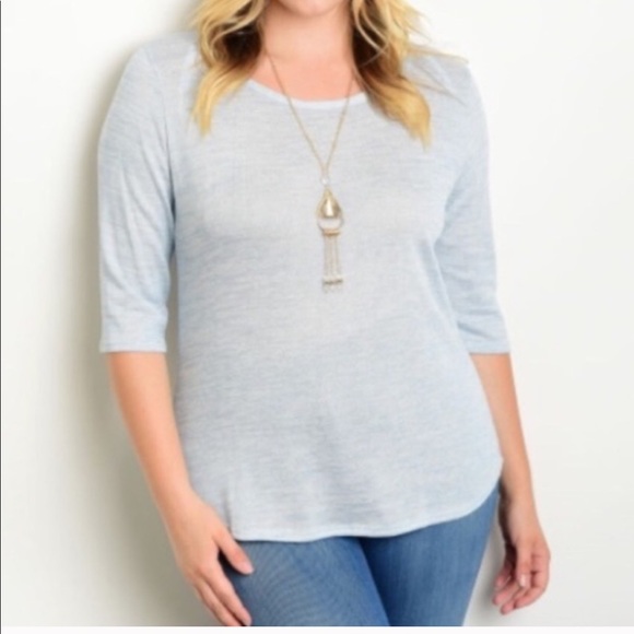 Tops | New Plus Blue 34 Light Weight Sweater Top | Poshmark